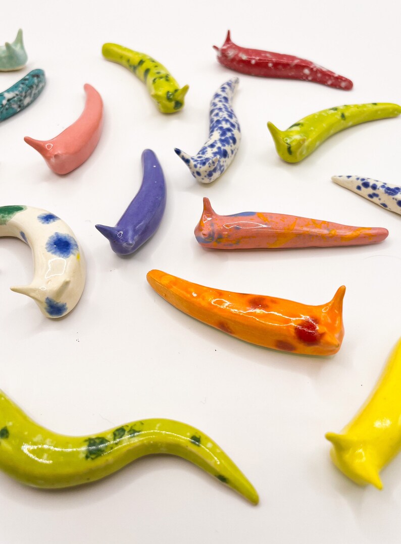 SET OF 3 Ceramic Slugs Plant Buddies Handmade Pack of 3 - Etsy