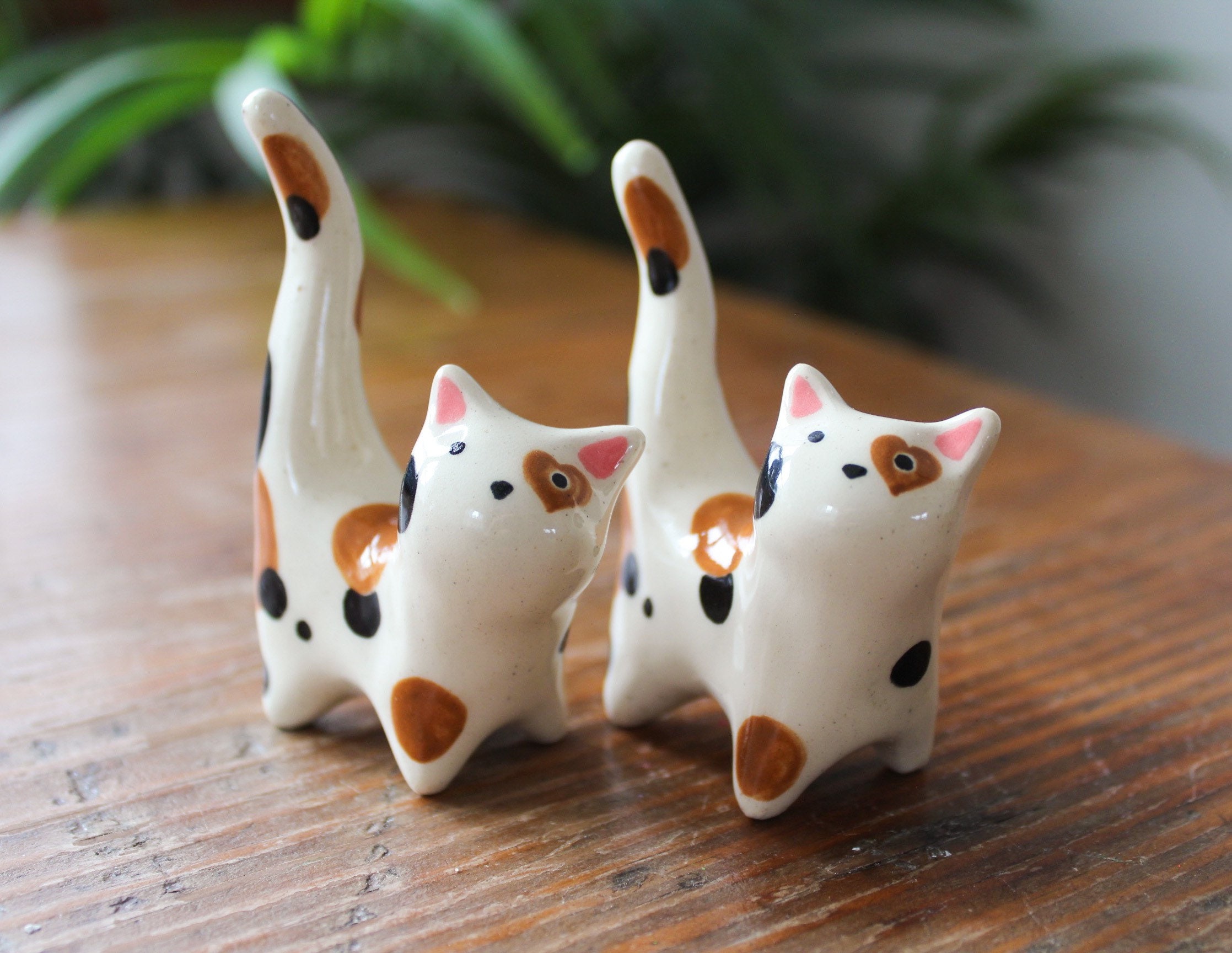 Handmade Ceramic Calico Cats, Ceramic Tabby Cat, Cat Art, Ceramic ...
