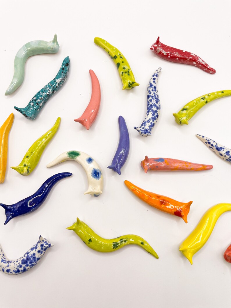 SET OF 3 Ceramic Slugs Plant Buddies Handmade Pack of 3 - Etsy