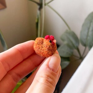 Needle Felted Micro Chicken, Needle Felted Animals, Tiny Chicken ...
