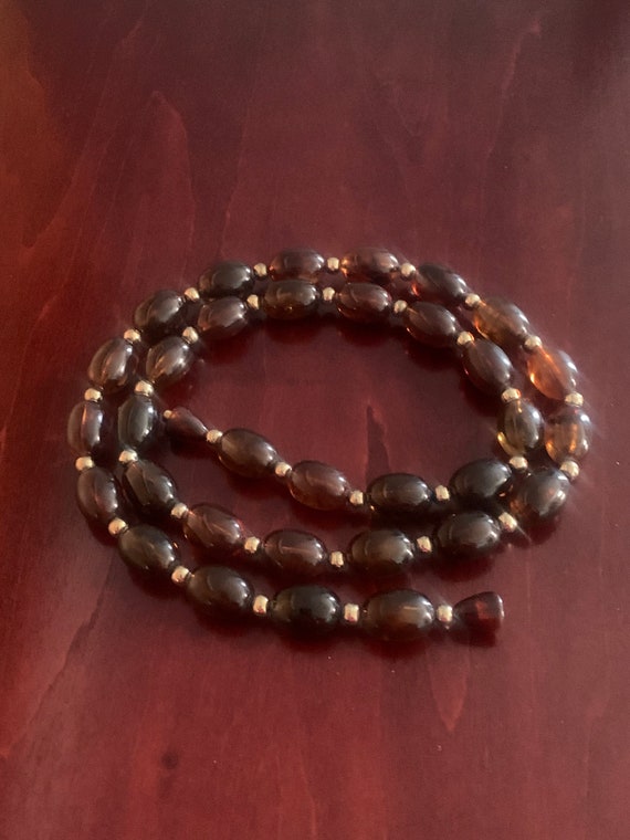 Lucite Root Beer Barrel Necklace - Gem