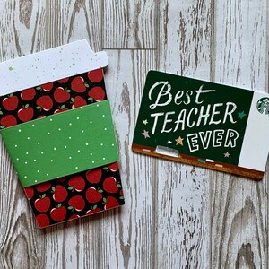 Teacher Appreciation Gift Card Holder-teacher Themed Gift Card - Etsy