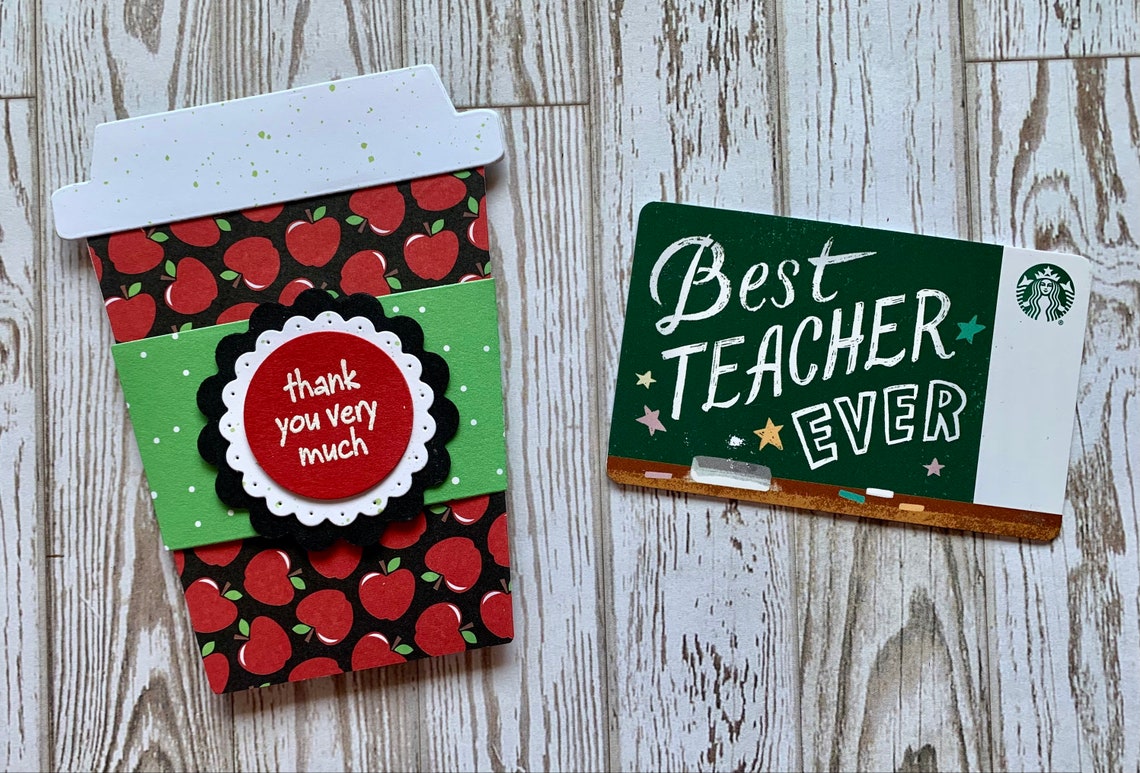 Teacher Appreciation Gift Card Holder-teacher Themed Gift Card - Etsy