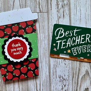 Teacher Appreciation Gift Card Holder-teacher Themed Gift Card - Etsy