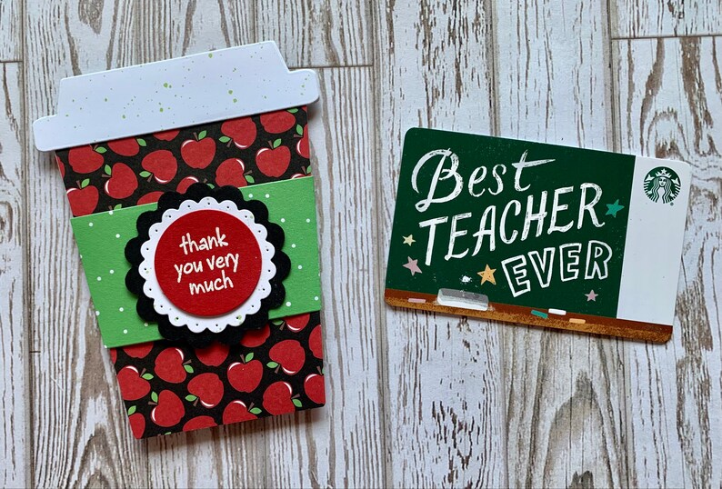 Teacher Appreciation Gift Card Holder-teacher Themed Gift Card - Etsy
