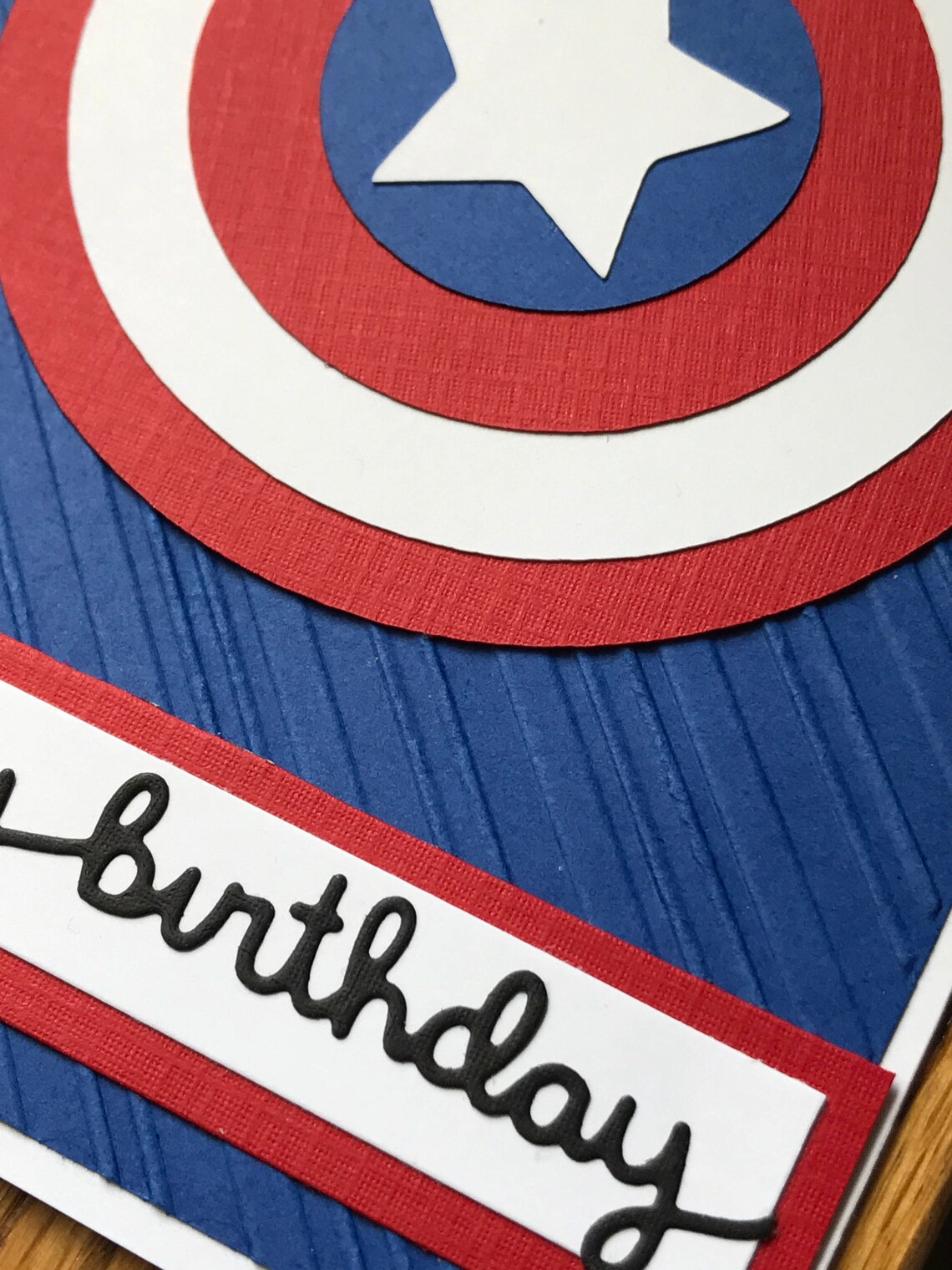 Happy Birthday Card-captain America Themed Card-superhero Birthday Card ...