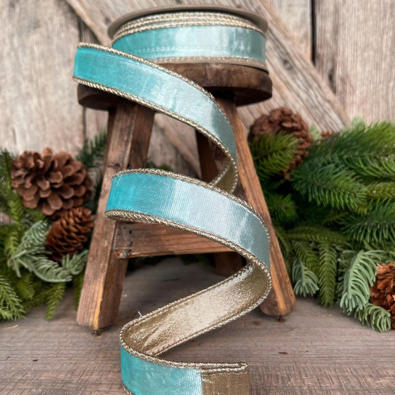 Aqua Satin Ribbon - Etsy