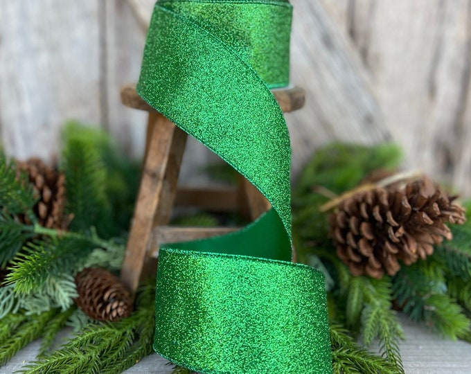 4 Emerald Green Velvet With Gold Borders, Christmas Tree Ribbon, Velvet ...