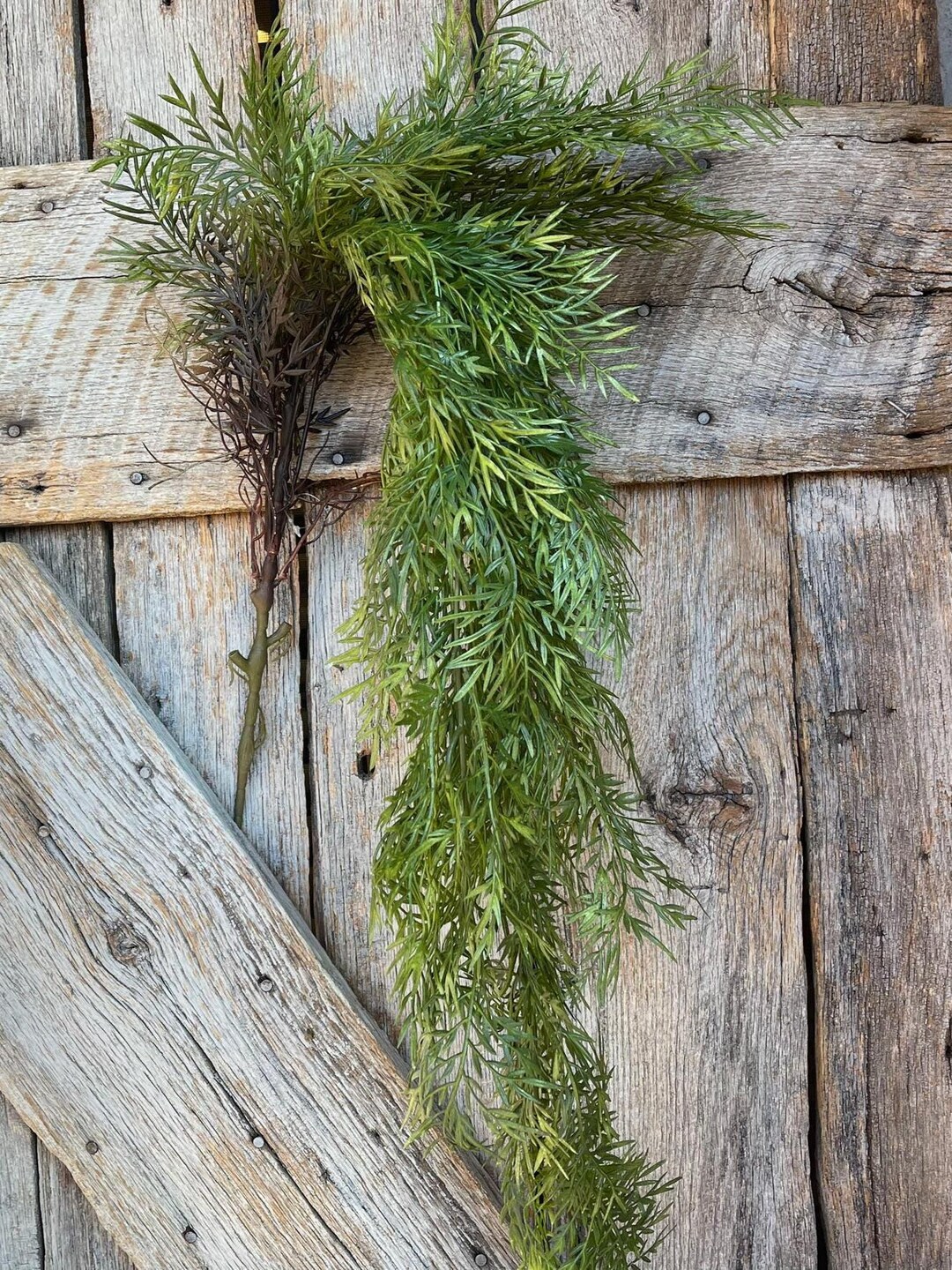 42" Hanging Greenery Bush, Plastic Greenery Bush, Artificial Greenery ...