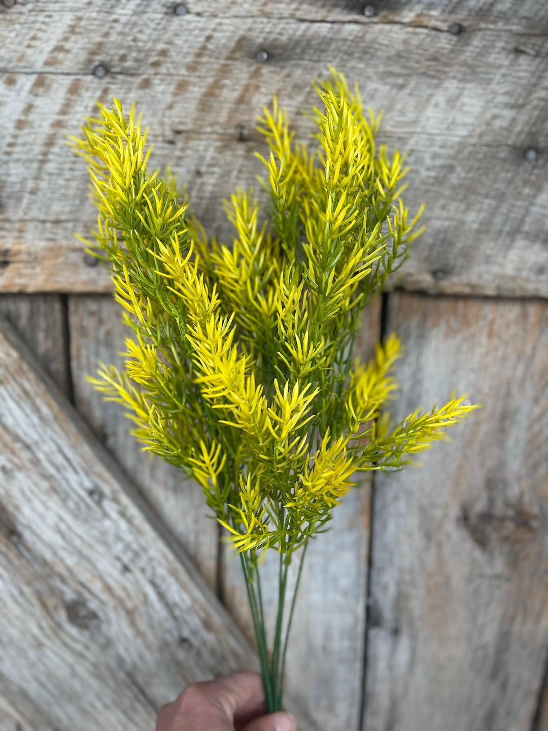 20" Greenery Bush, Yellow Green Rosemary Bush, Artificial Greenery Bush, Spring Greenery Bush ...