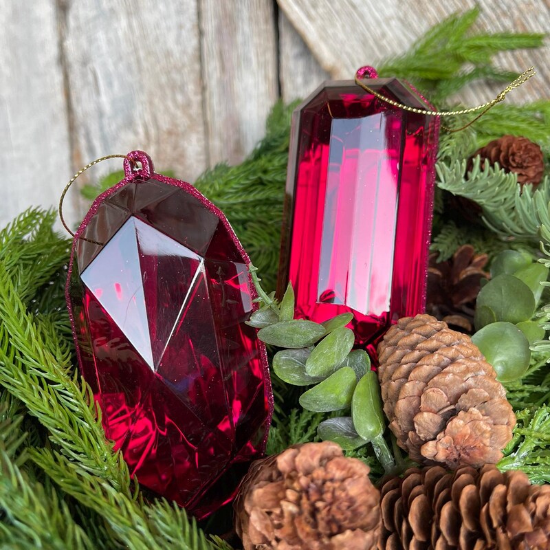 Christmas Ornaments Burgundy - Etsy