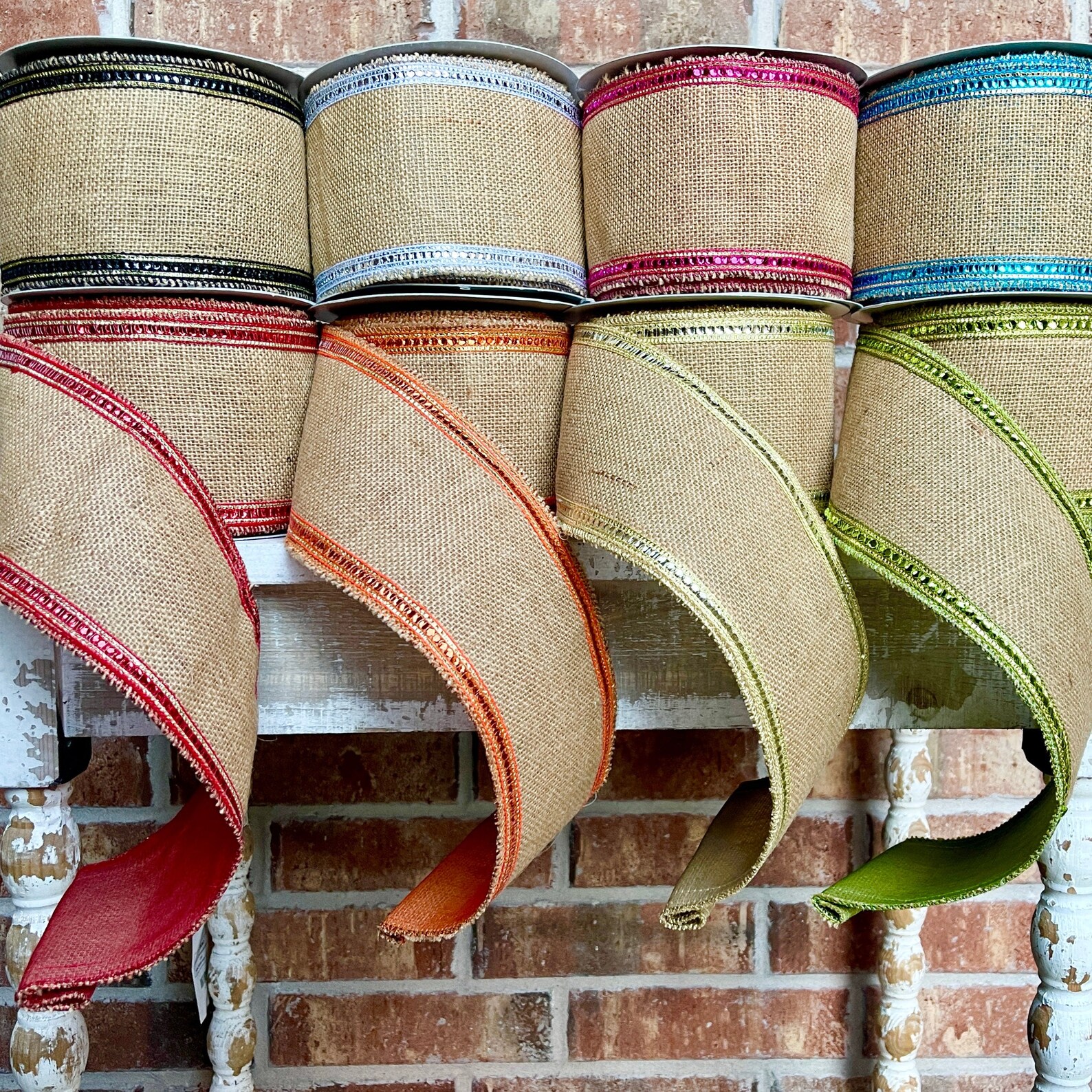 4 Inch Ribbon Luxury Ribbon Sequin Trim Ribbon Farrislk - Etsy