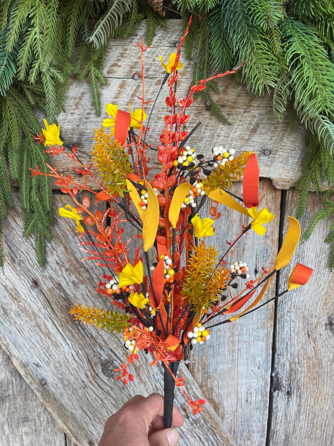 24" Orange Candy Corn Bush, 60919, Fall Bush, Orange Fall Bush, Fall ...