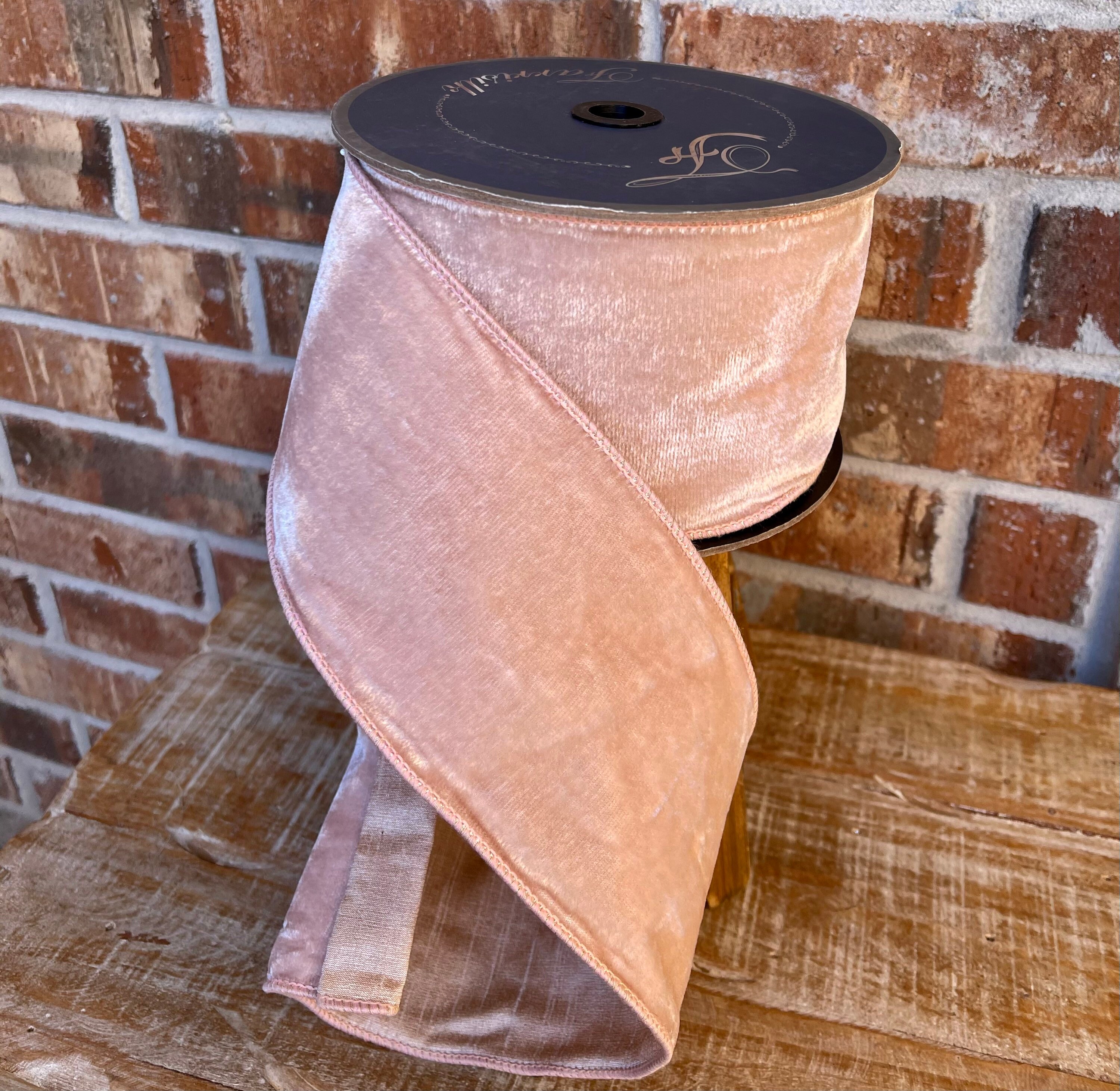 Pink velvet ribbon, d stevens ribbon, 4 inch ribbon, spring ribbon ...