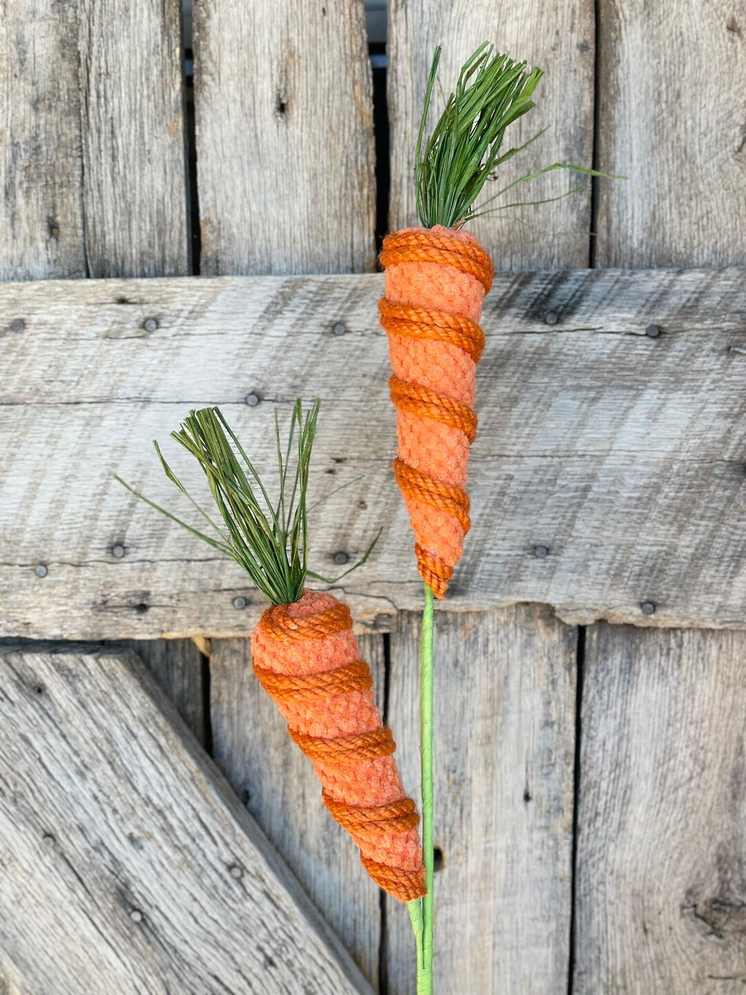 29 Orange Carrot Spray, Jute Carrot Spray, Easter Spray, Easter Decor ...