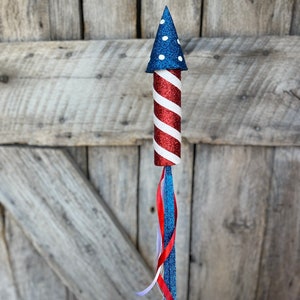 26 Rocket Patriotic Spray, American Rocket Pick, Red White Blue, 4th of ...