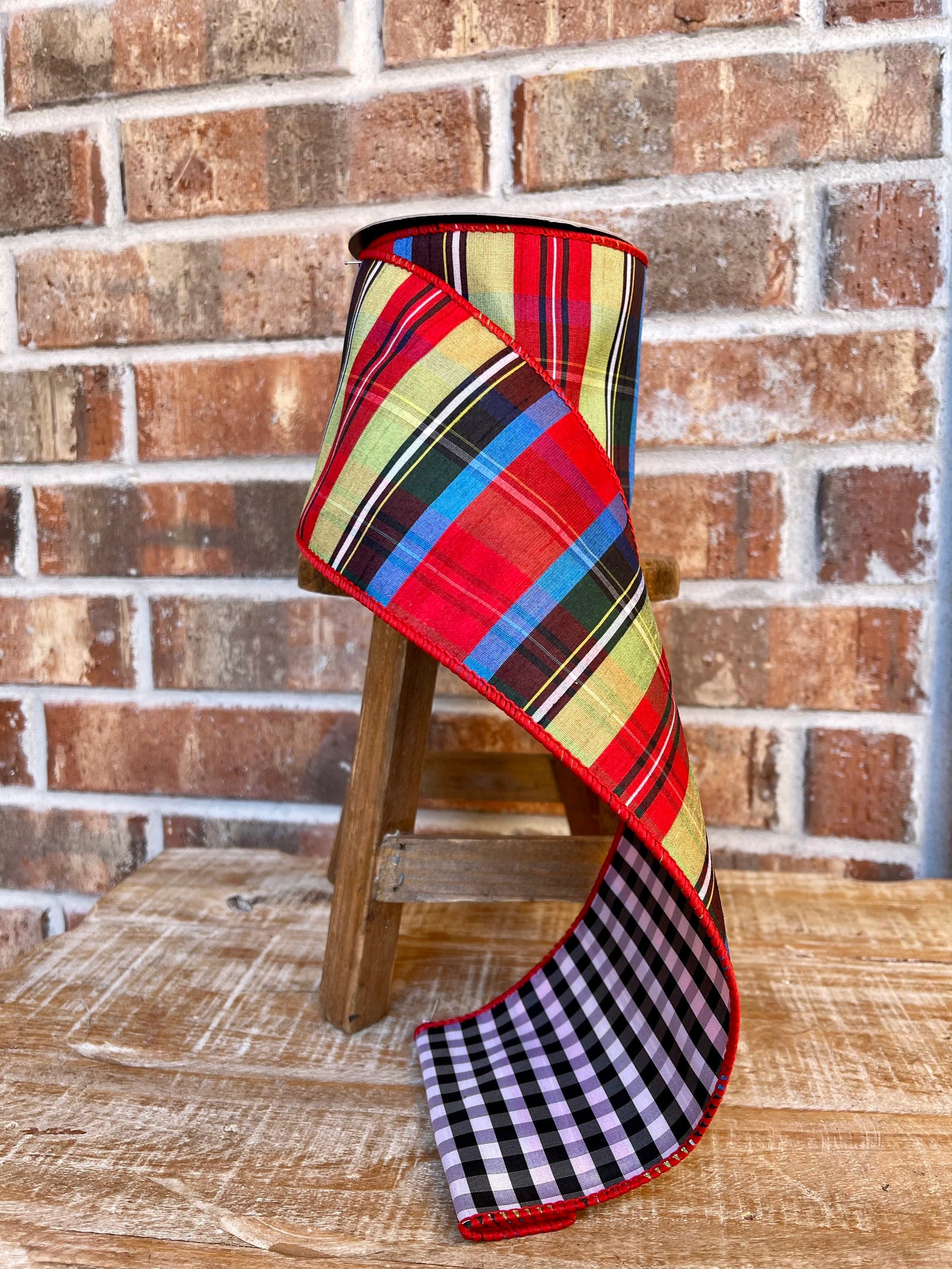 Nutcracker Plaid Ribbon Christmas Ribbon Christmas Plaid | Etsy