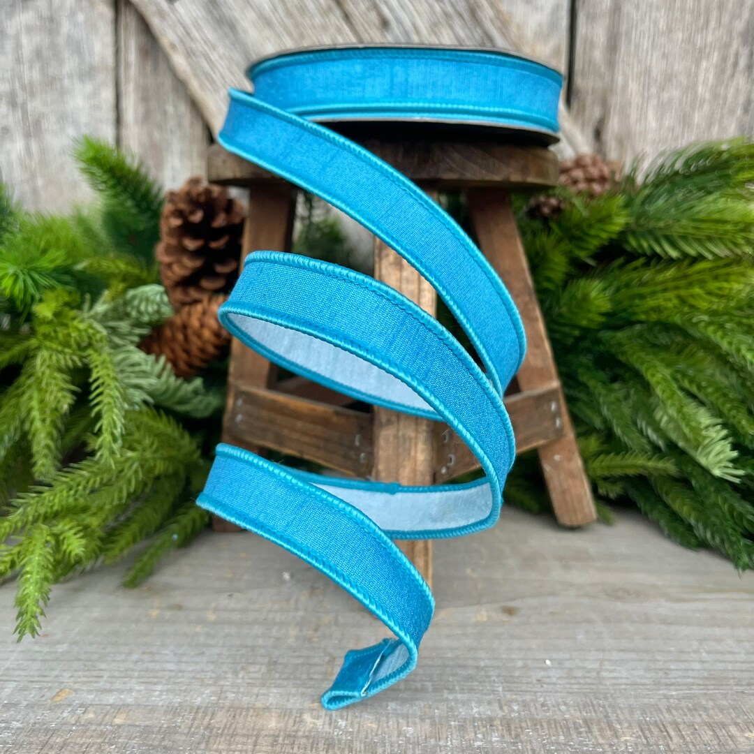 3/4 Blue Color Fusion Ribbon Farrisilk Ribbon, Wired Ribbon, Blue ...