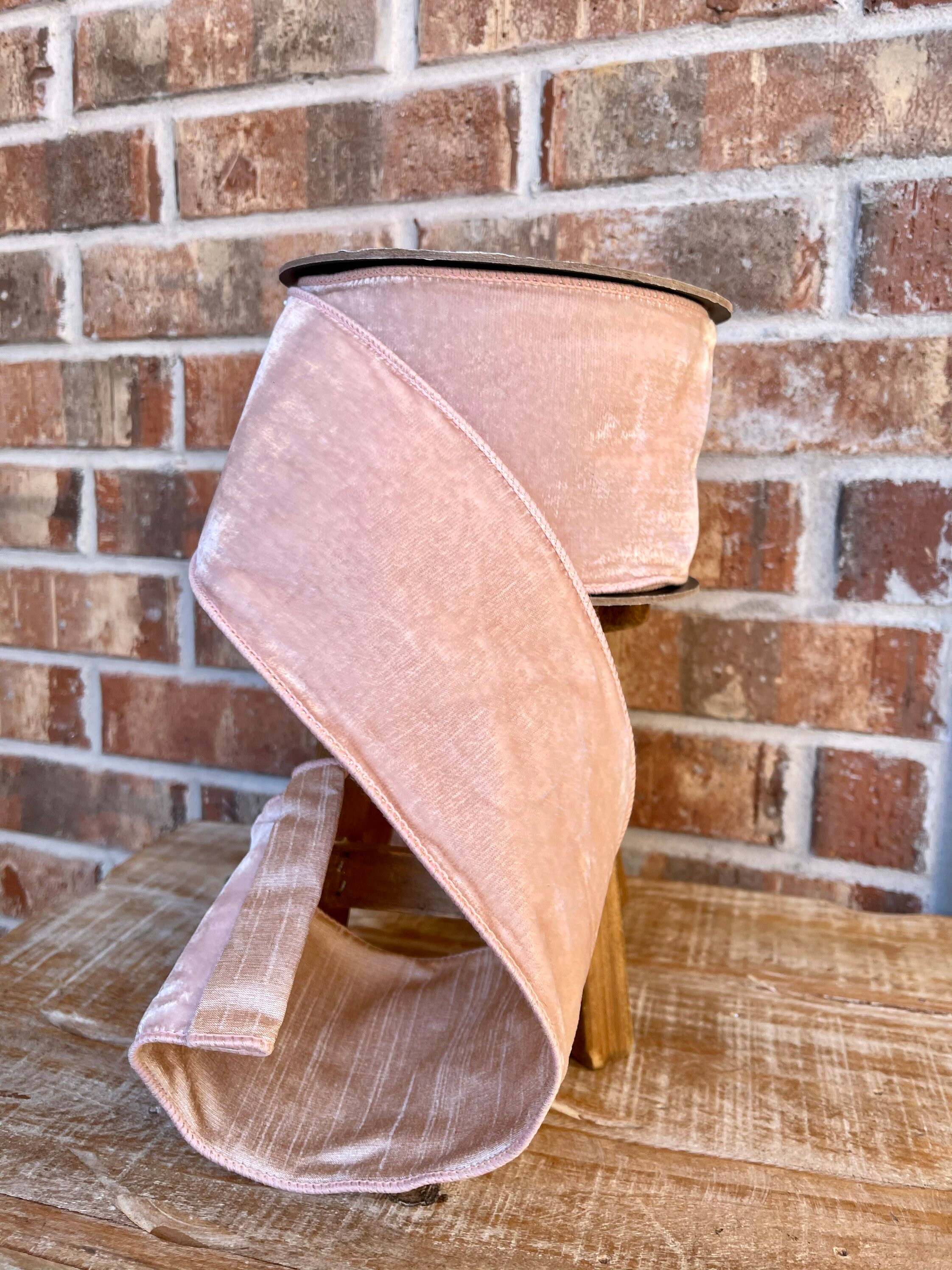 Pink velvet ribbon, d stevens ribbon, 4 inch ribbon, spring ribbon ...