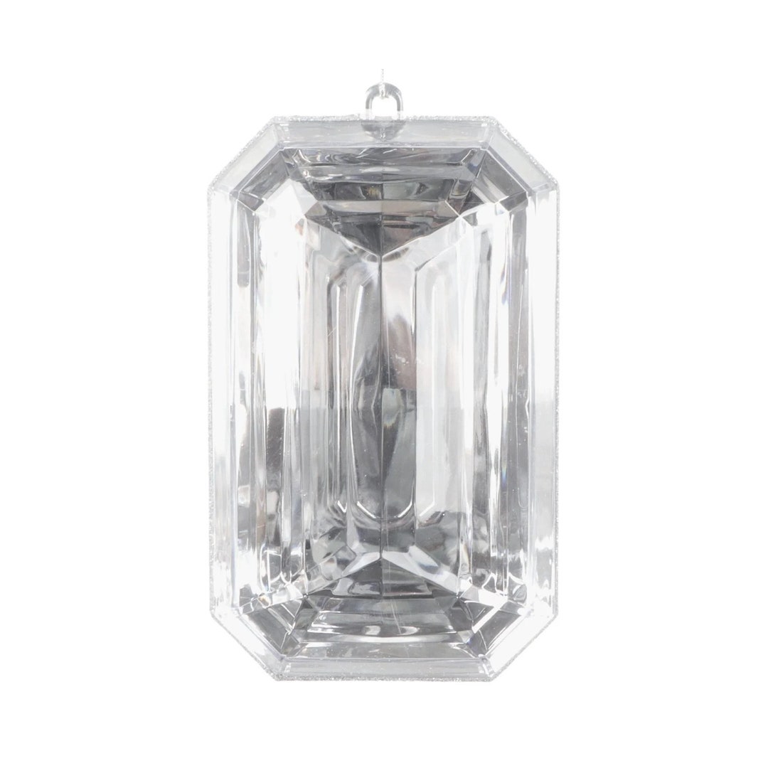 8 Emerald Cut Jewels in Crystal Clear, Diamond Jewel Ornament ...