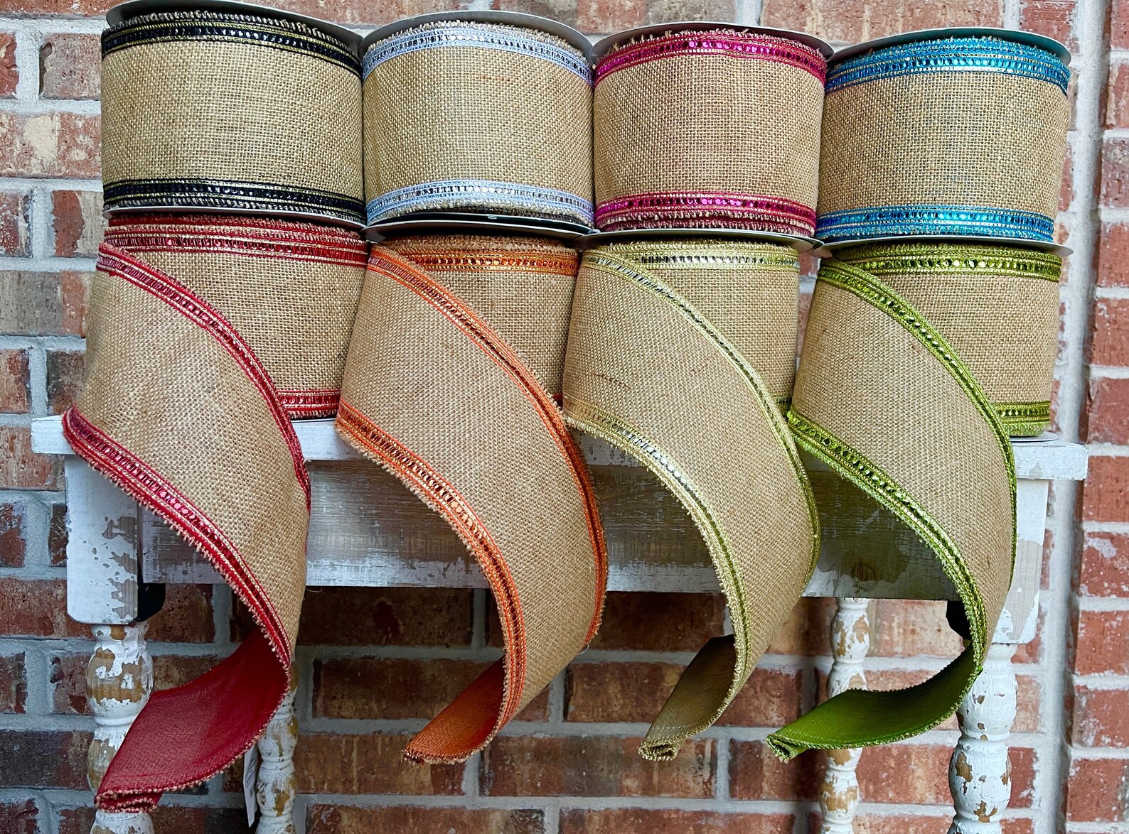 4 Inch Ribbon Luxury Ribbon Sequin Trim Ribbon Farrislk - Etsy