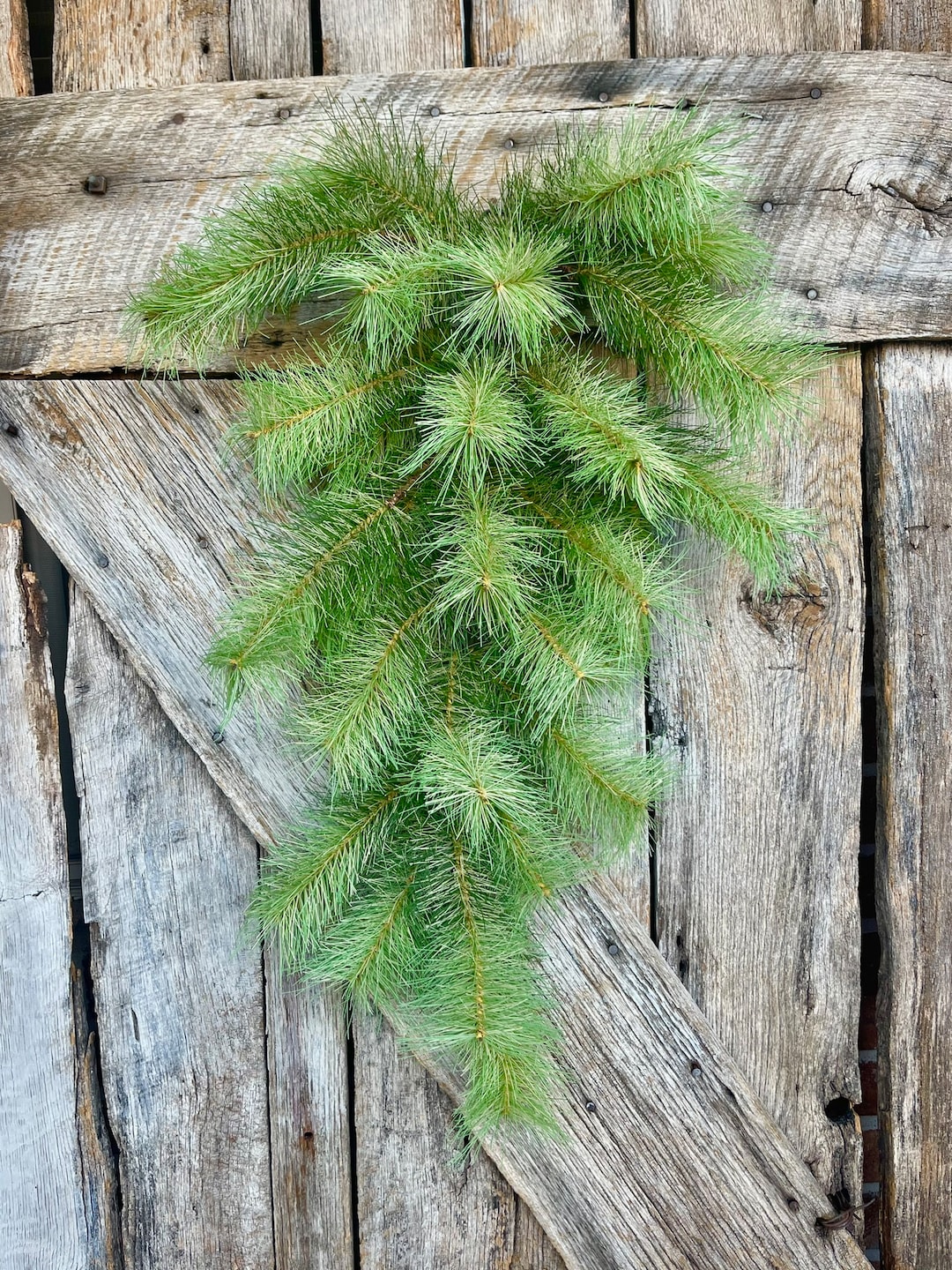 28 Long Needle Pine Teardrop Swag, Christmas Pine Swag, Faux Pine Swag ...