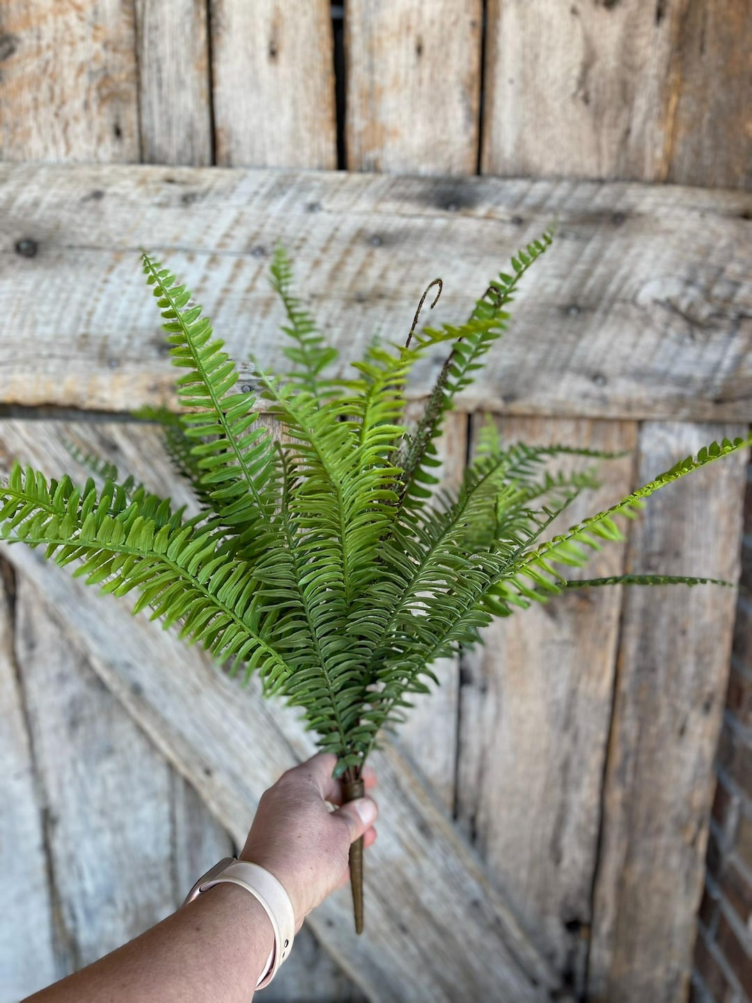 22 Real Touch Fern Bush Greenery, UV Protected Fern Bush, Greenery Bush ...