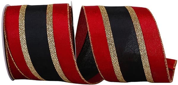 Santa Belt Ribbon, Christmas Ribbon, Red and Black Ribbon, 4 inch ...