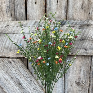 21" Multi Colored Flowering Bush, Floral Filler Bush, Spring Filler ...