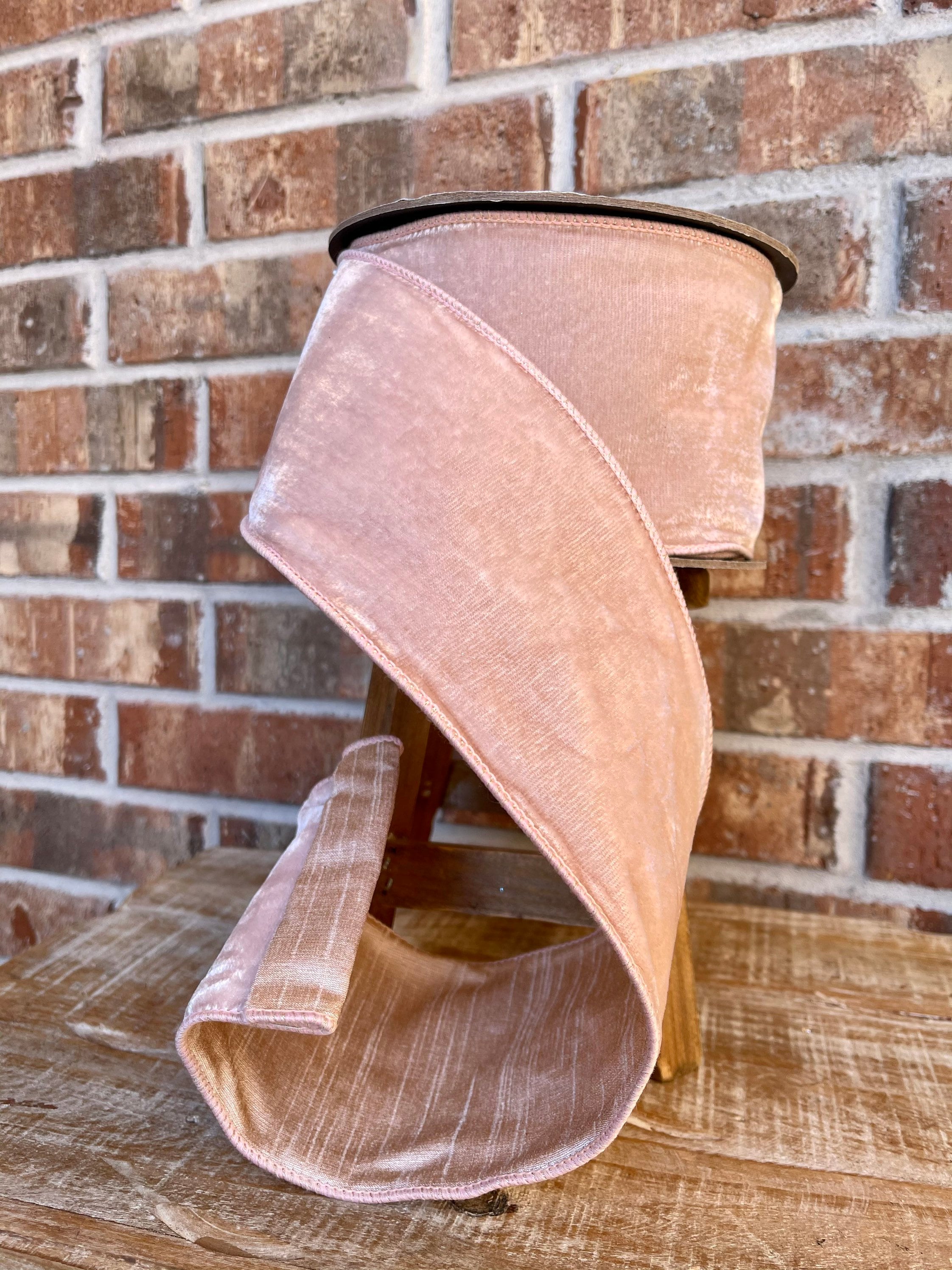 Pink velvet ribbon, d stevens ribbon, 4 inch ribbon, spring ribbon ...