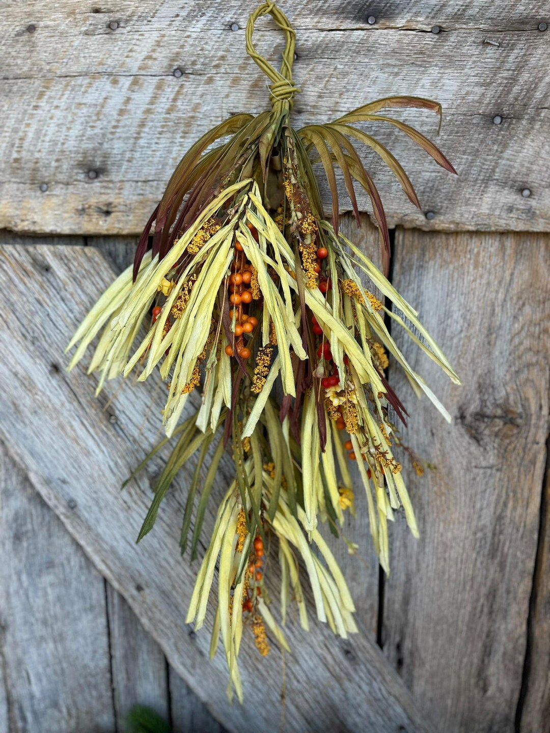 24" Fall Swag, Fall Front Door, Fall Wreath, Fall Harvest Swag, Fall ...