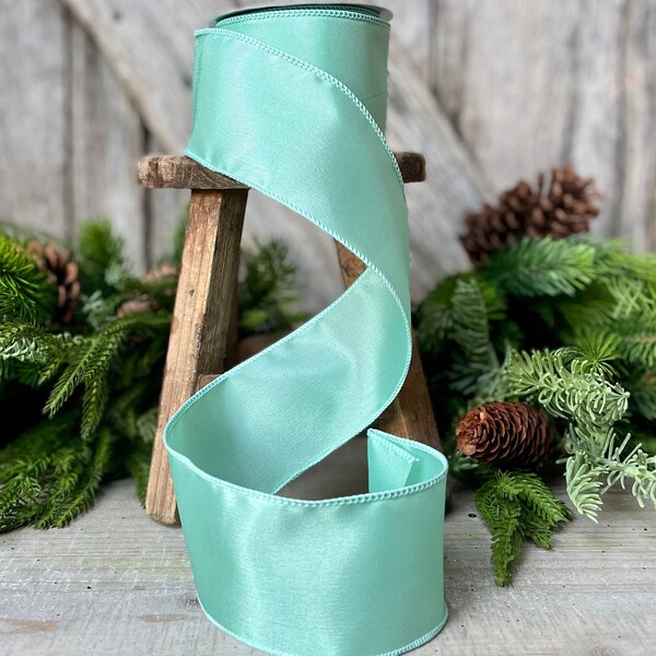 Aqua Satin Ribbon - Etsy