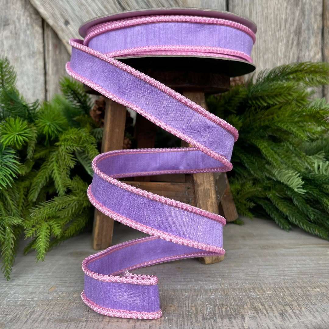 1" Lavender Sherbert Cord Ribbon, Farrisilk Ribbon, Purple Pink Ribbon ...