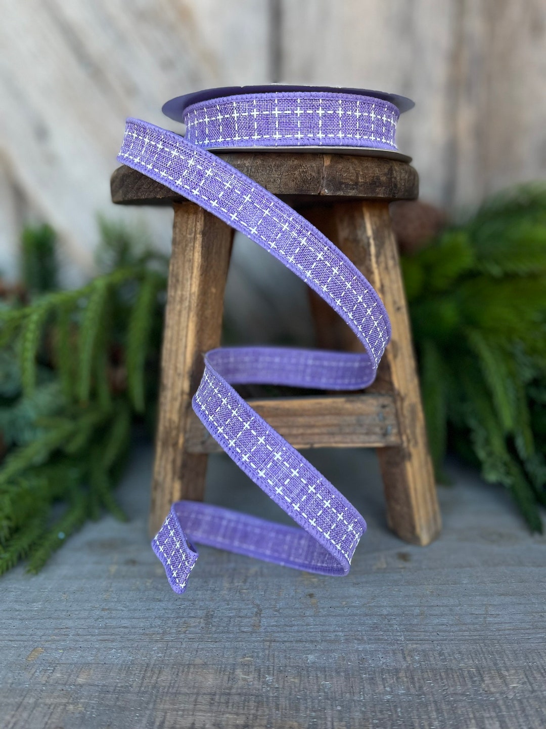 5/8 Lavender Raised Stitch Ribbon, Ribbon,wired Ribbon, Purple Ribbon ...