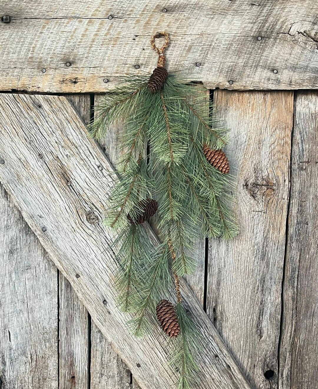 30" Long Needle Hanging Swag, Pine Swag, Christmas Pine Swag ...