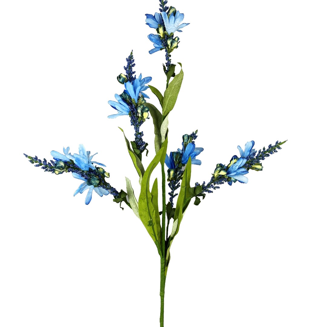 35 Blue Ginger Spray, Artificial Floral Spray, Blue Floral Filler Spray ...