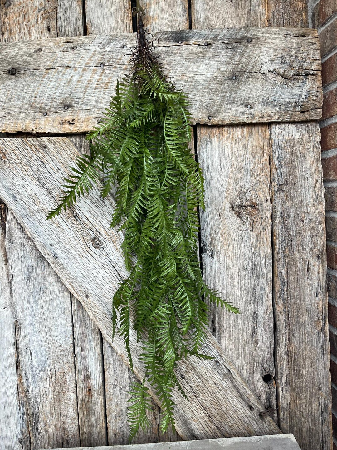 42" Hanging Greenery Fern, Fern Greenery Bush, Artificial Greenery ...