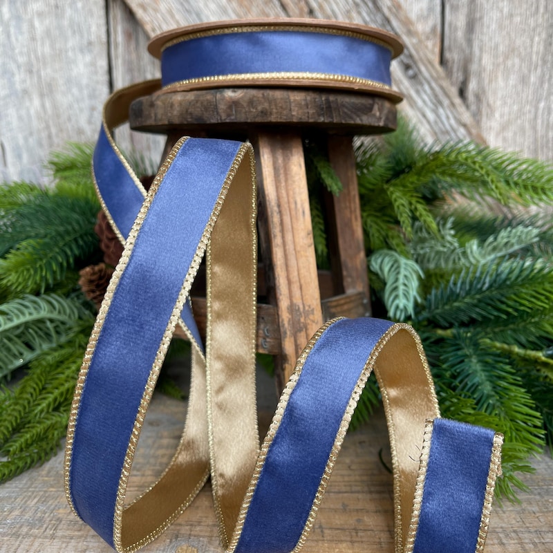 French Blue Velvet Bows - Etsy