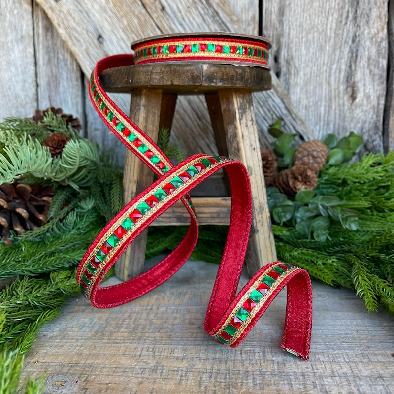 Christmas Ribbon Backed - Etsy