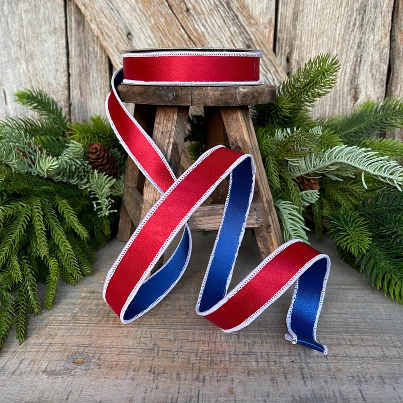 Red White and Blue Ribbon - Etsy