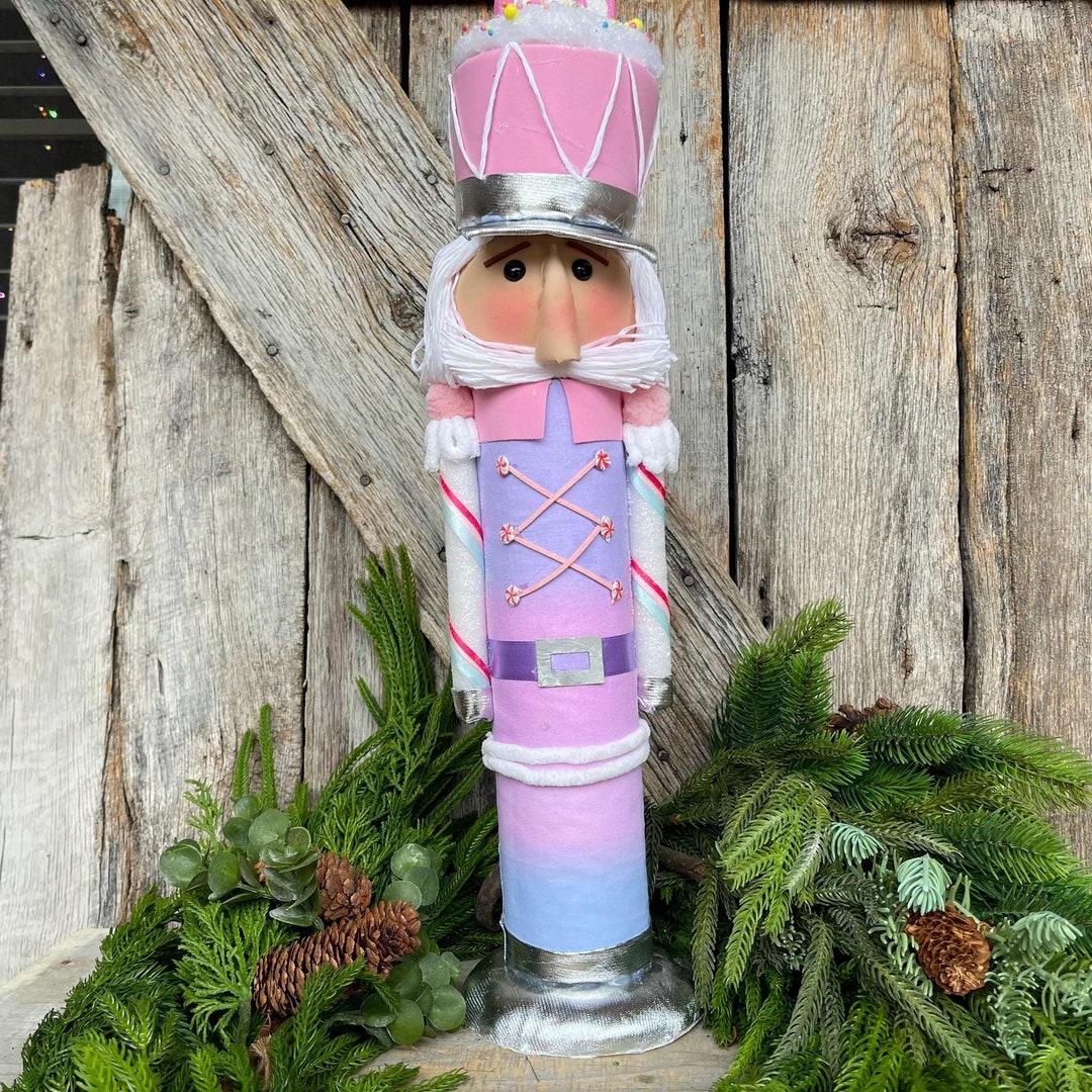 22" Pink Lavender Nutcracker, Sweet Shop Nutcracker, Nutcracker Decor, Pink Nutcracker ...