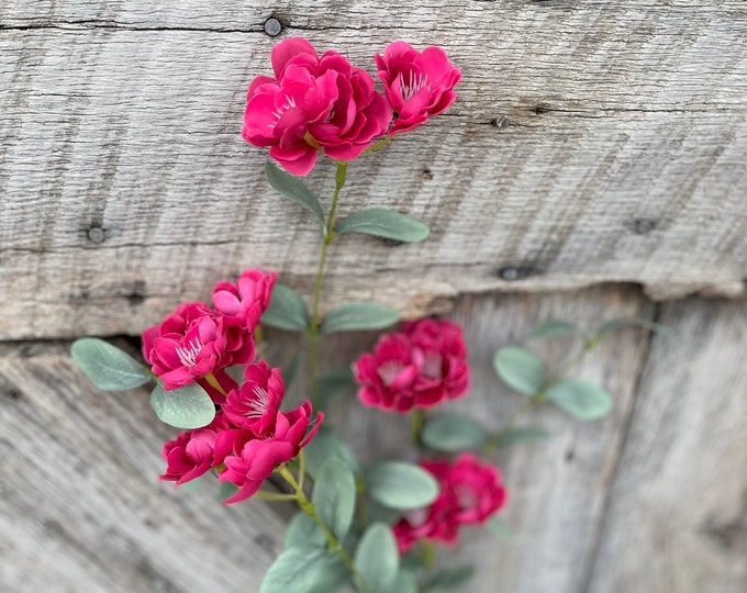 35" Cherry Blossom Spray, Spring Floral Spray, Hot Pink Floral Spray ...