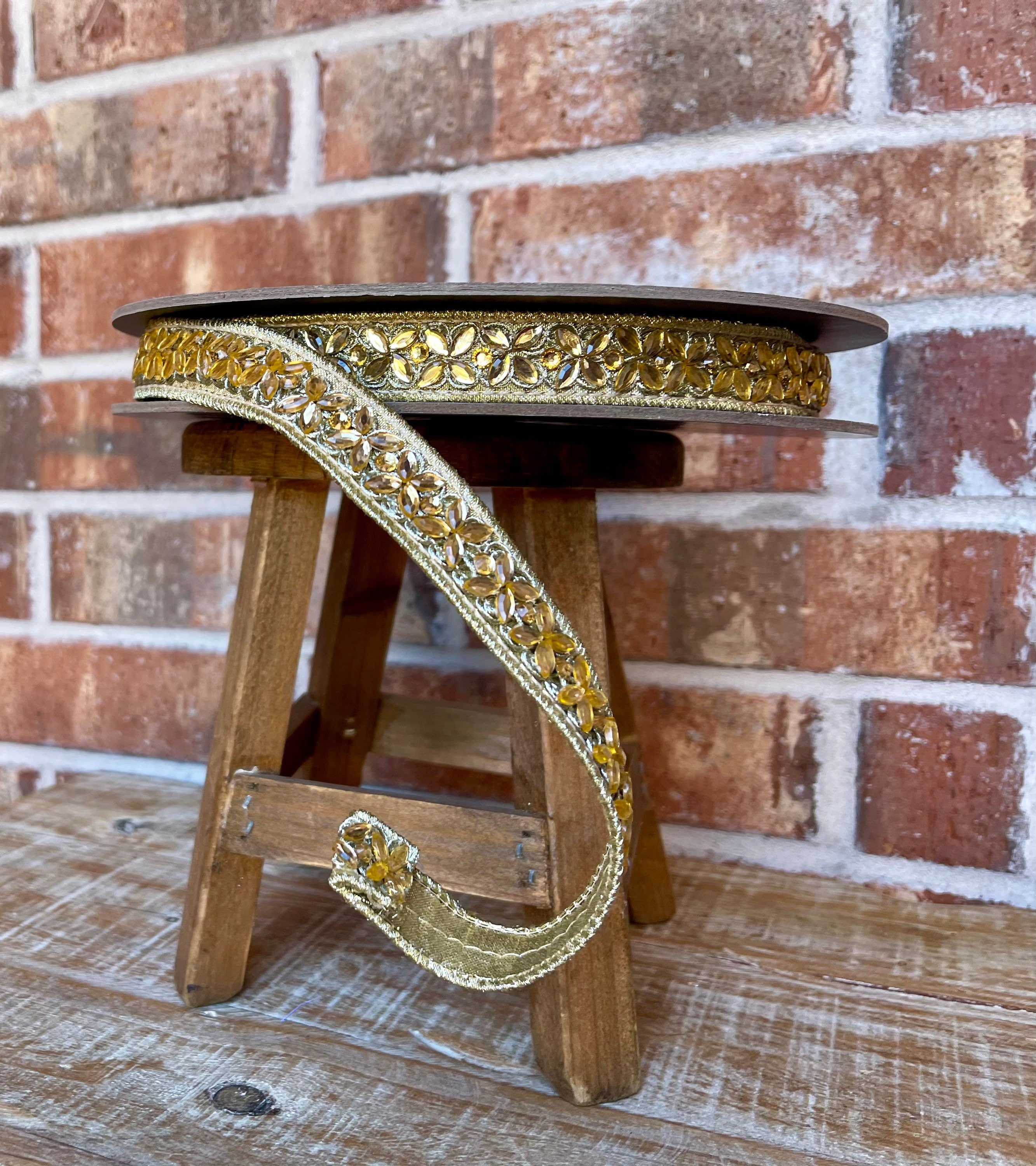 D Stevens ribbon, jeweled ribbon, white ribbon, 4 inch ribbon, luxury ...