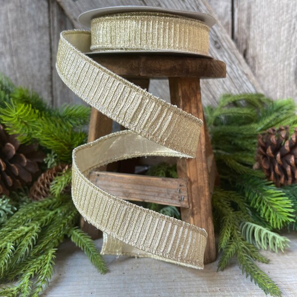 Champagne and Gold Ribbon - Etsy