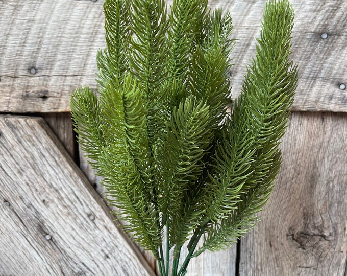 17" Pine Spray, Pine Bush, Christmas Greenery, Christmas Spray ...