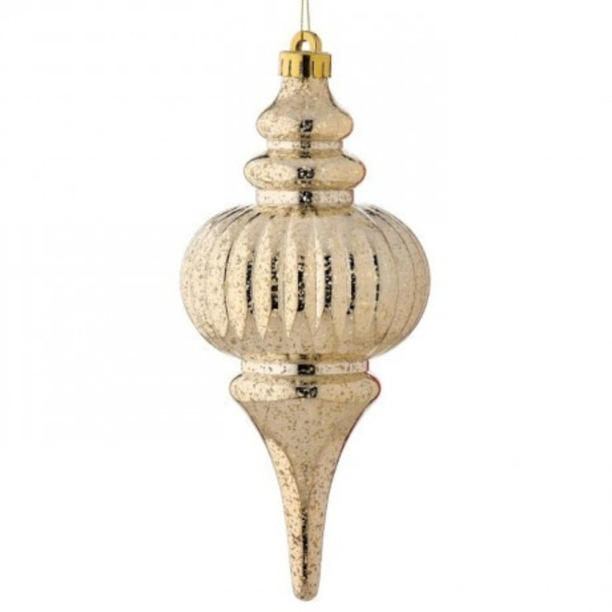 10 Gold Mercury Finial Ornament in Champagne Gold, Gold Ornaments ...
