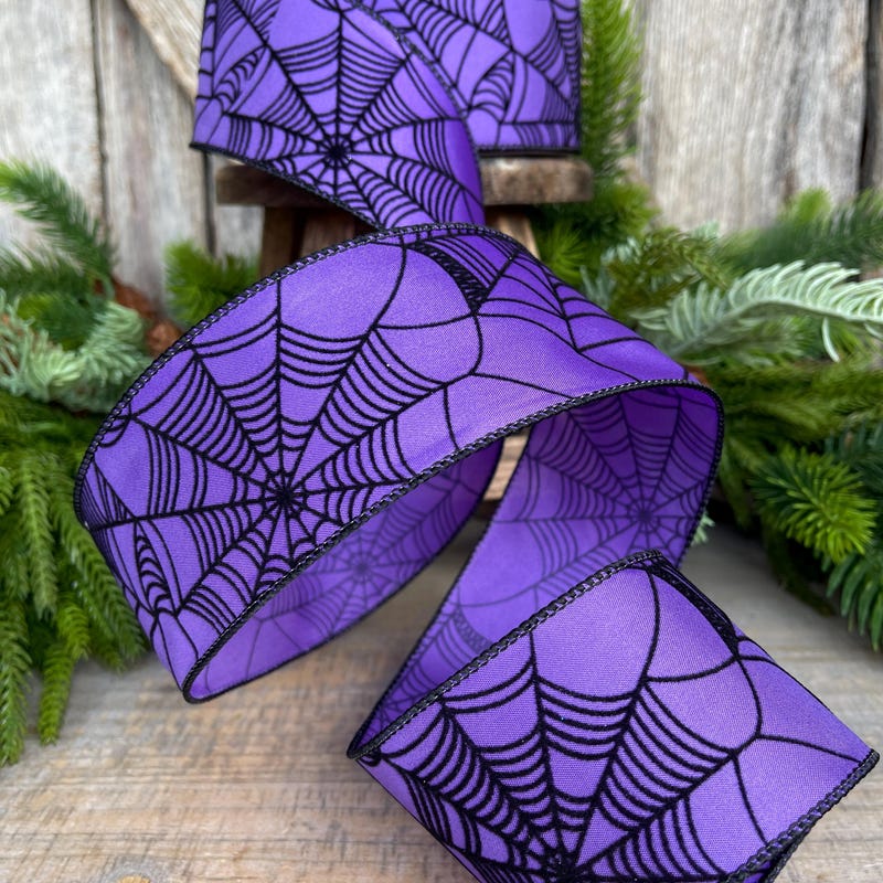 Purple Spiderweb Fabric - Etsy