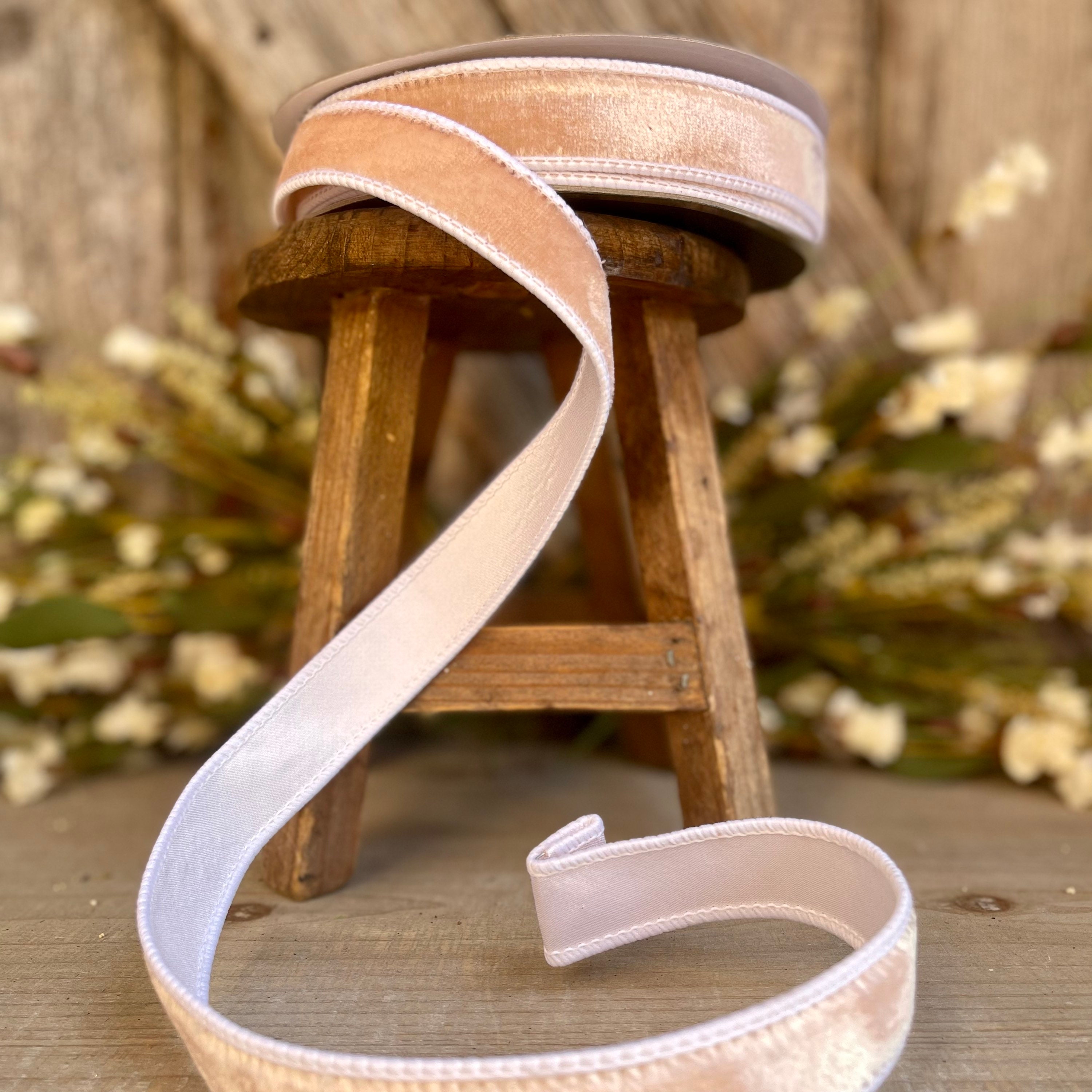 1 Two Tone Velvet in Light Pink Rose, Farrisilk ribbon, velvet ribbon ...