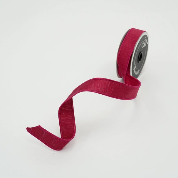 1 Hot Pink Ribbon Farrisilk Shabby Silk 1 Inch Ribbon - Etsy