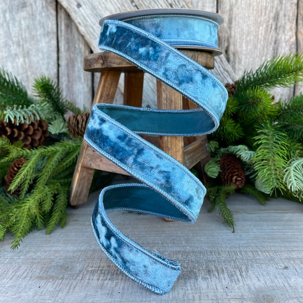 Blue Velvet Ribbon - Etsy